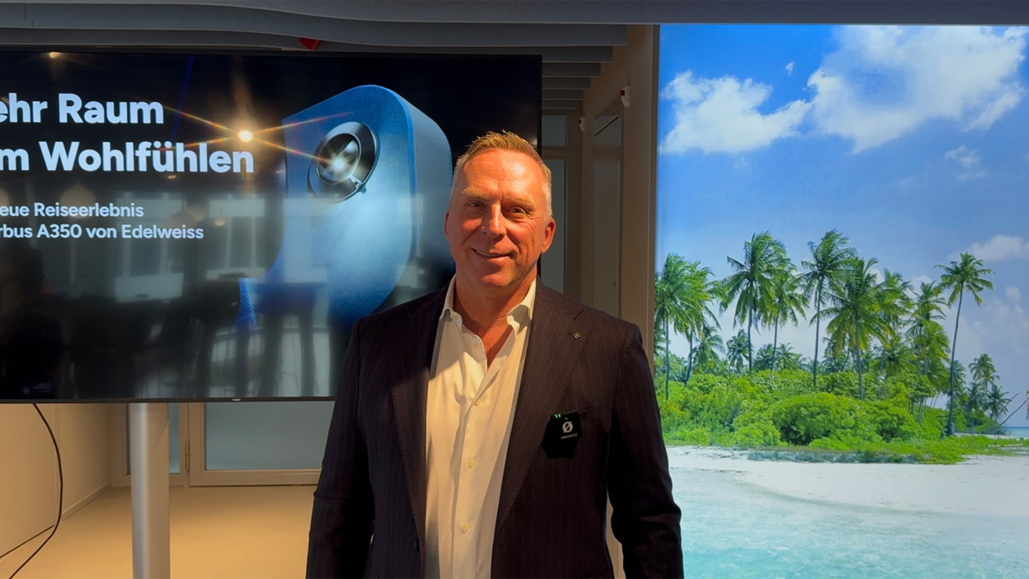 Das sagt CEO Bernd Bauer zur neuen A350-Kabine von Edelweiss ...