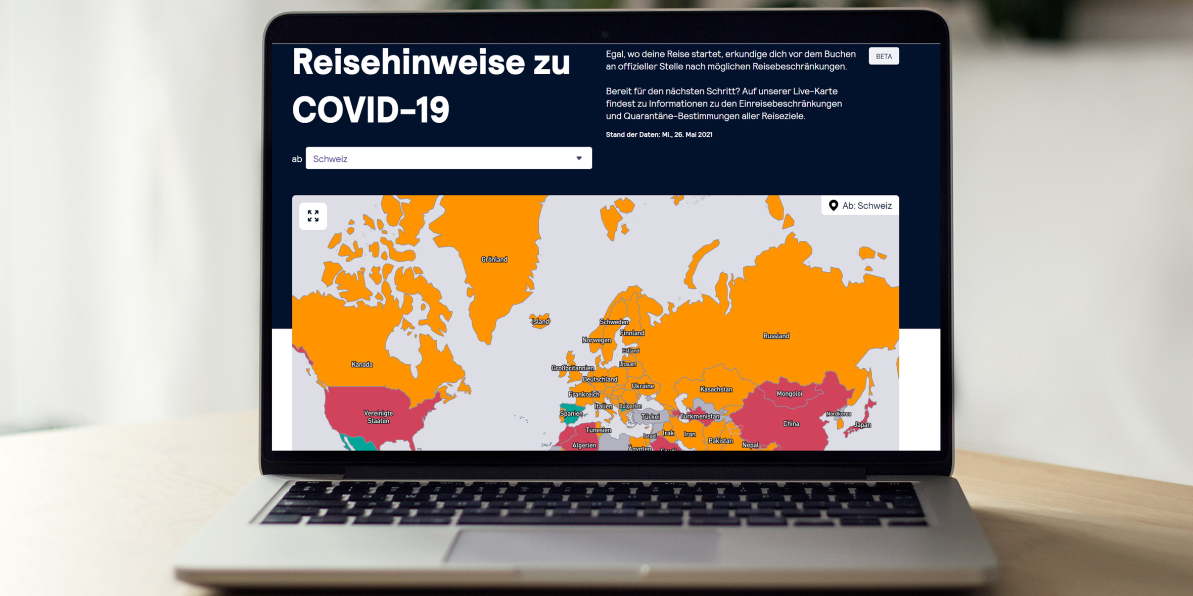Ist das die ultimative Covid-19-Reise-Map? - travelnews.ch