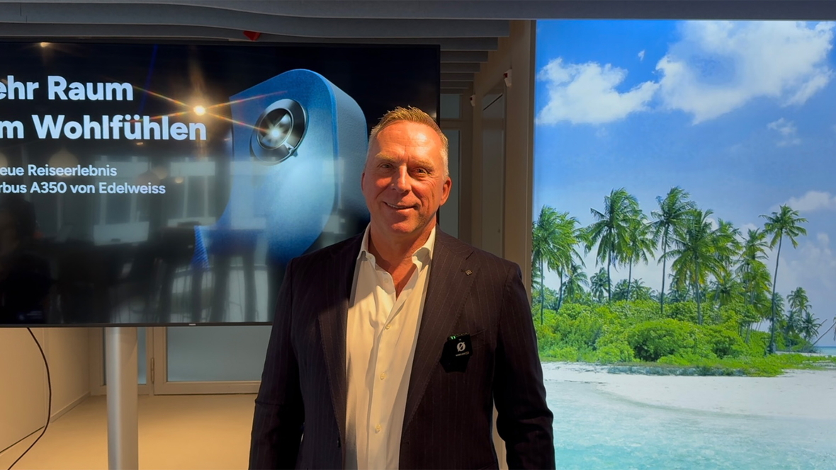 Das sagt CEO Bernd Bauer zur neuen A350-Kabine von Edelweiss ...