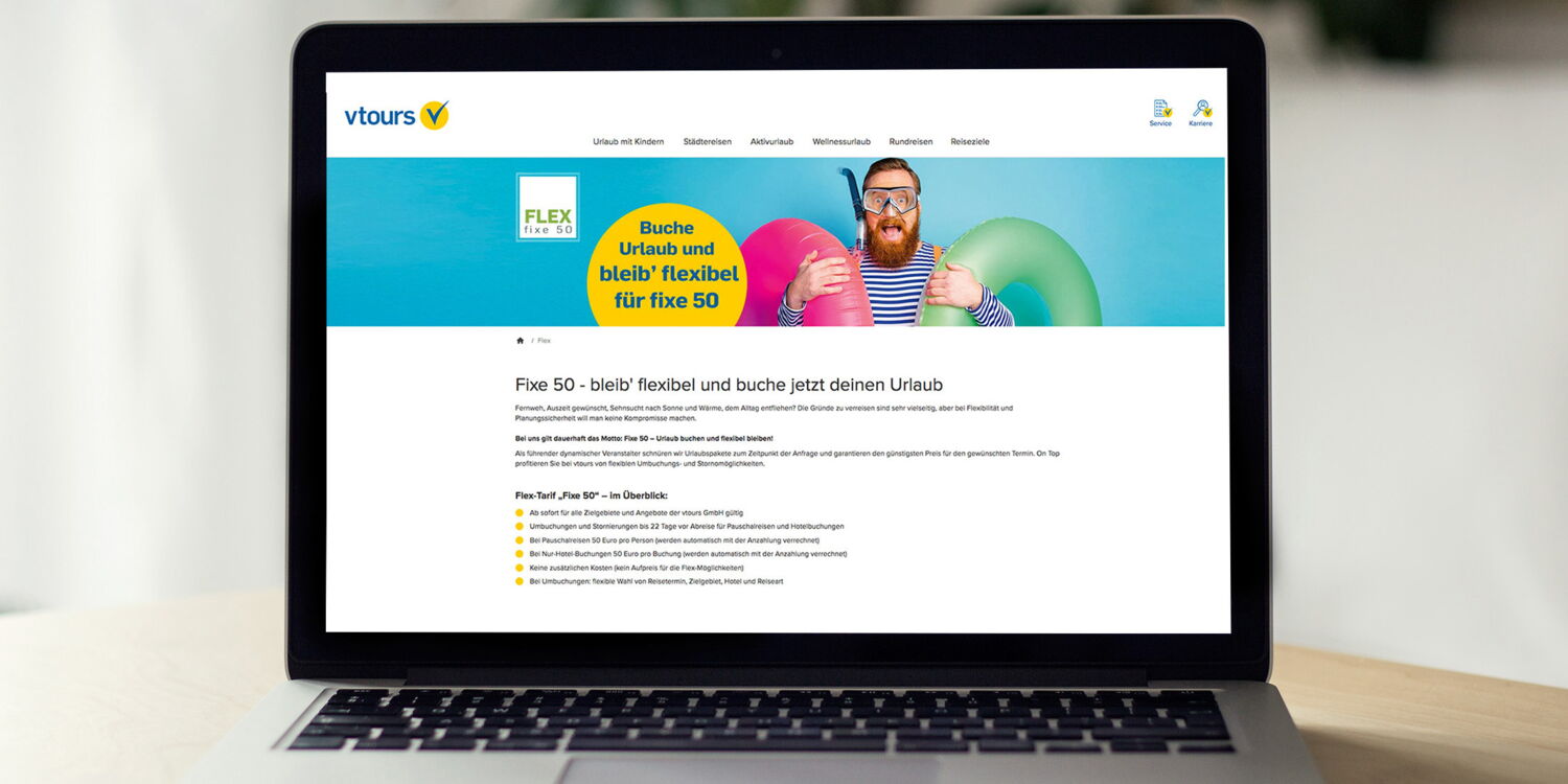 Vtours bringt den Flex-Tarif «Fixe 50» - travelnews.ch