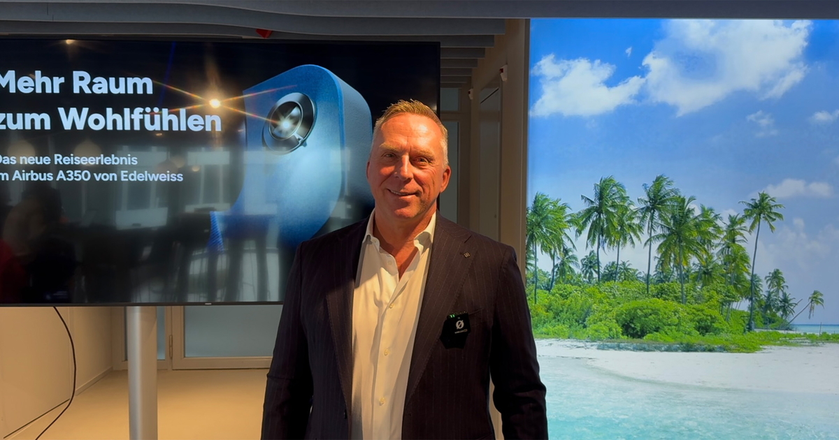 Das sagt CEO Bernd Bauer zur neuen A350-Kabine von Edelweiss ...
