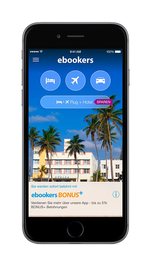 Neue Ebookers-App erlaubt Kombi-Buchungen - travelnews.ch